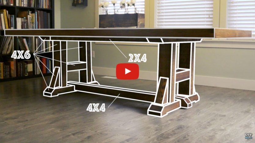 DIY Kitchen / Dining Table – Pottery Barn Inspired – LRN2DIY